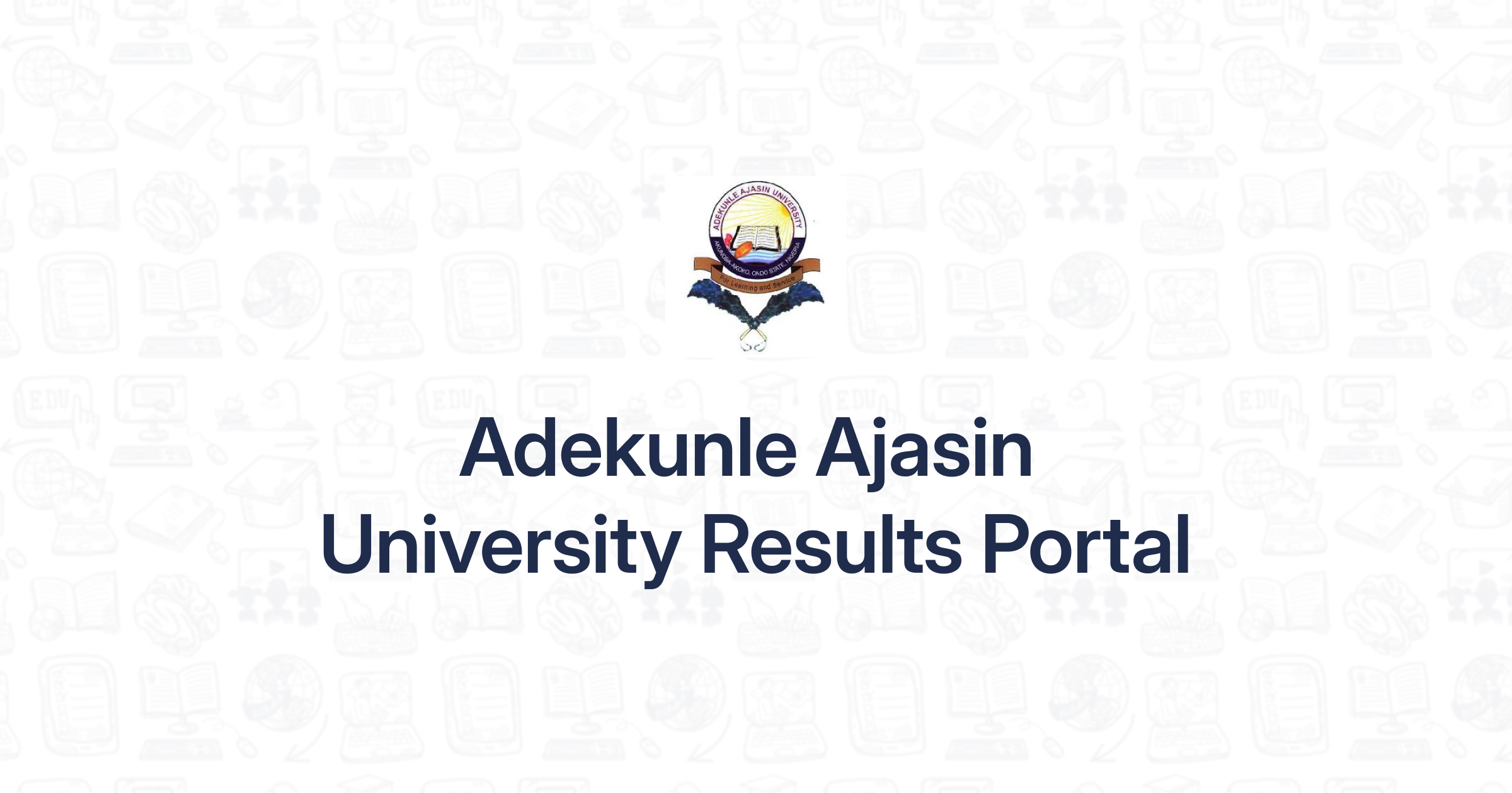 AVERS Auth - AAUA Student Results Portal
